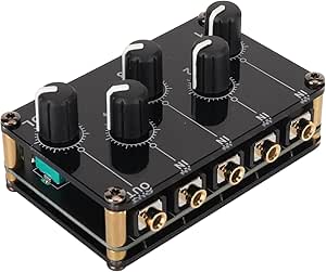 Sound Passive Mixer, 4 In 1 Out Stereo Line Mixer 3.5mm Sound Interface ...