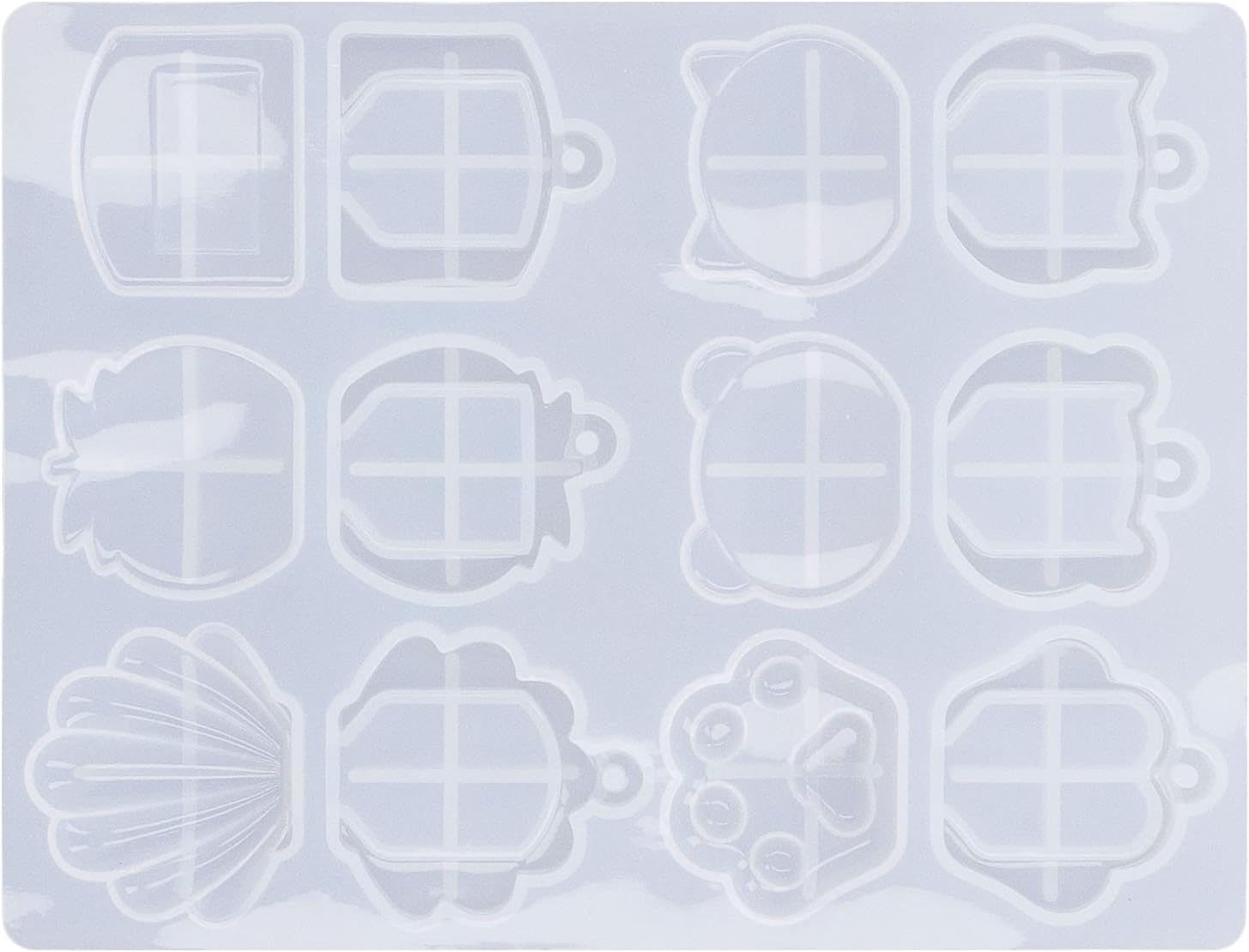Amazon.com: Resin Key Cover Mold, Key Tag Resin Mold DIY Making ...