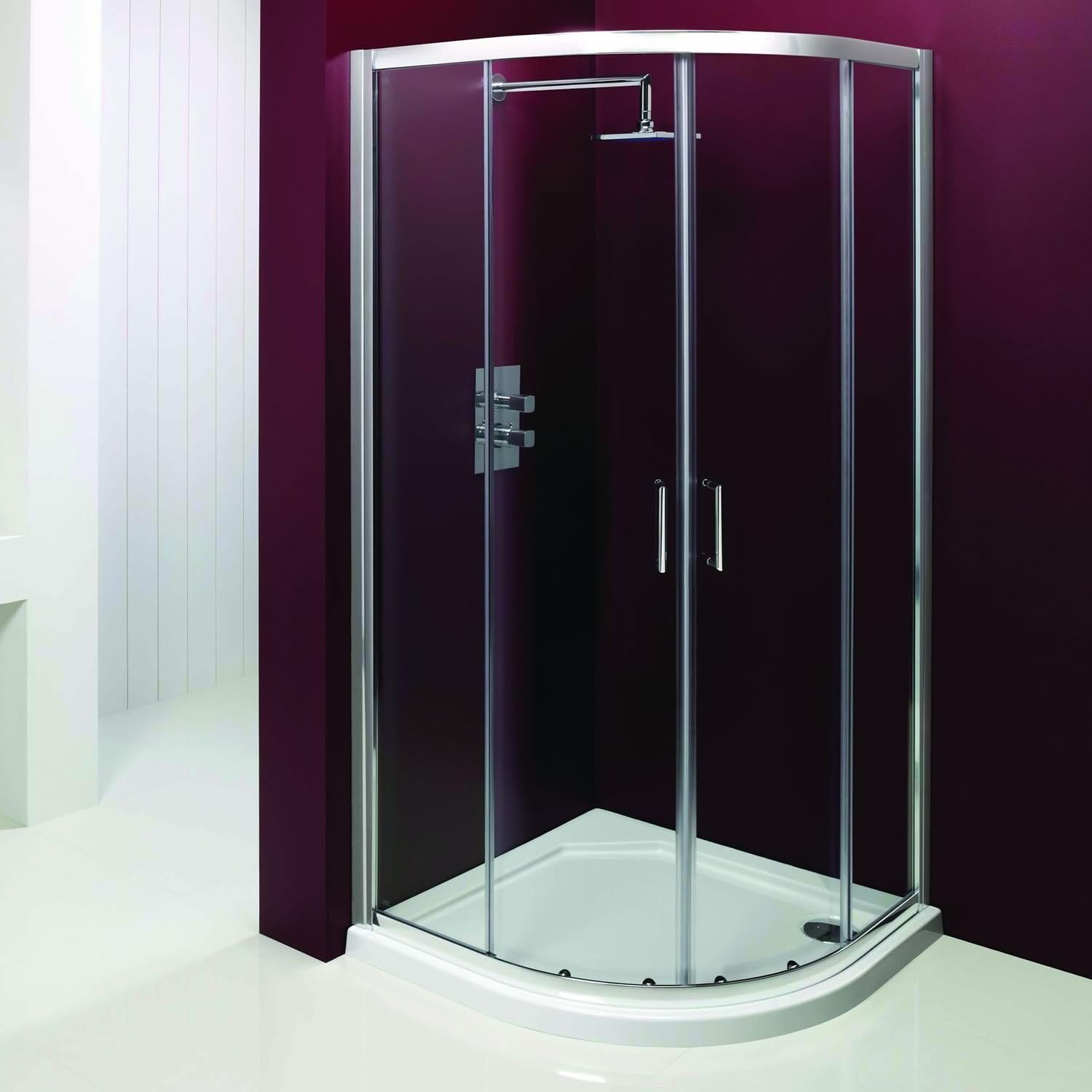 Amazon.com: Merlyn Shower Enclosure Quadrant - Glass - Chrome Accents ...