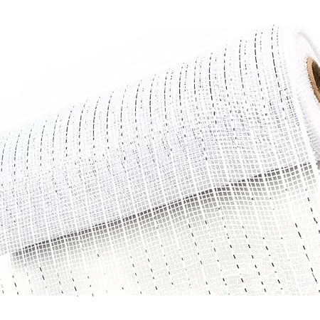 Amazon.com: 10 inch x 30 feet Plastic Mesh Ribbon - Value Mesh (White ...