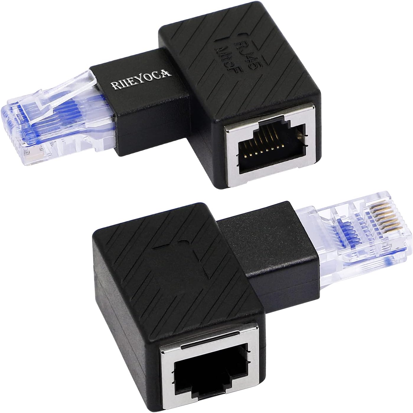 Amazon.com: RIIEYOCA 90 Degree Ethernet Adapter,Down Angle RJ45 Male to ...