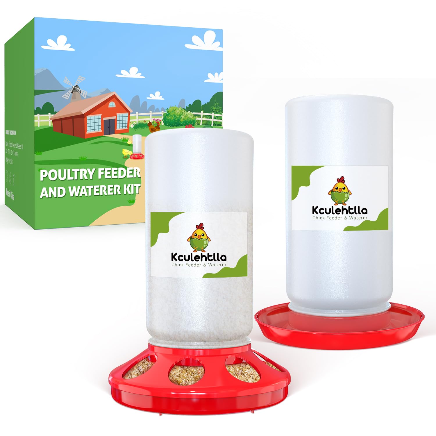Snapklik.com : Chick Feeder And Waterer Kit, Baby Chick Starter Kit - 2 ...