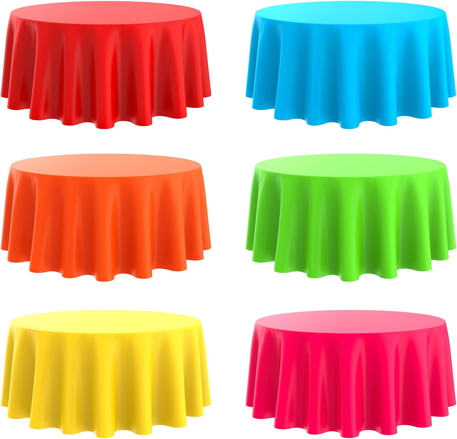 Amazon.com: Preboun 4 Pack Neon Party Plastic Tablecloth Disposable 84 ...