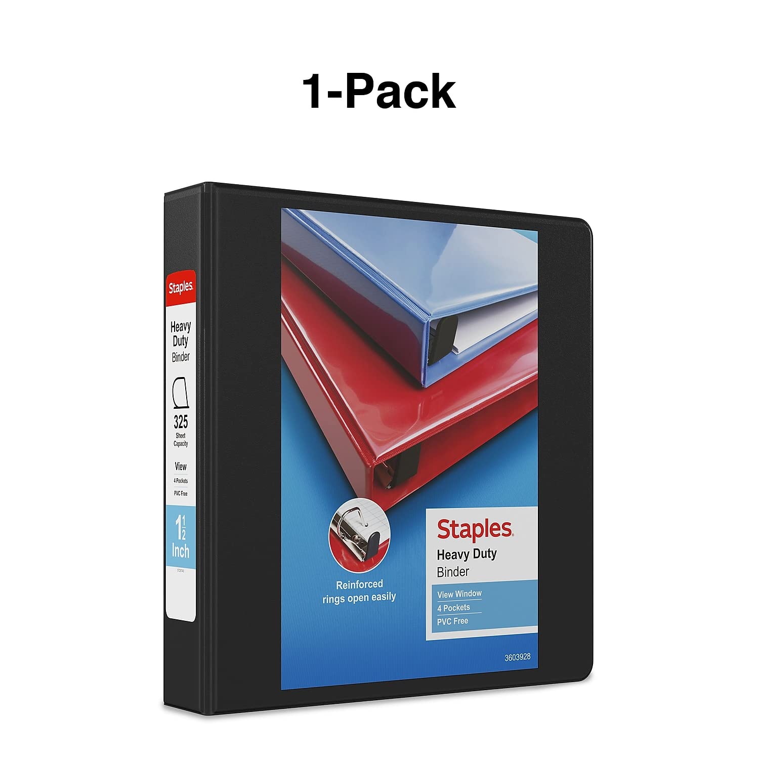 Graph Paper Staples Better Binder 1-Inch D 3-Ring View Binder - Black ...