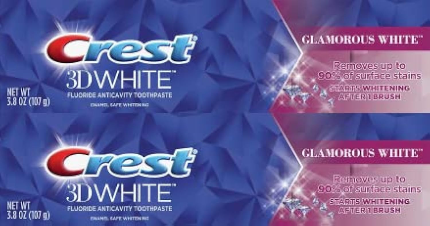 Amazon.com : Crest 3D Glamorous White Toothpaste, Enamel Safe Whitening, 3.8oz (107g) - Pack of ...