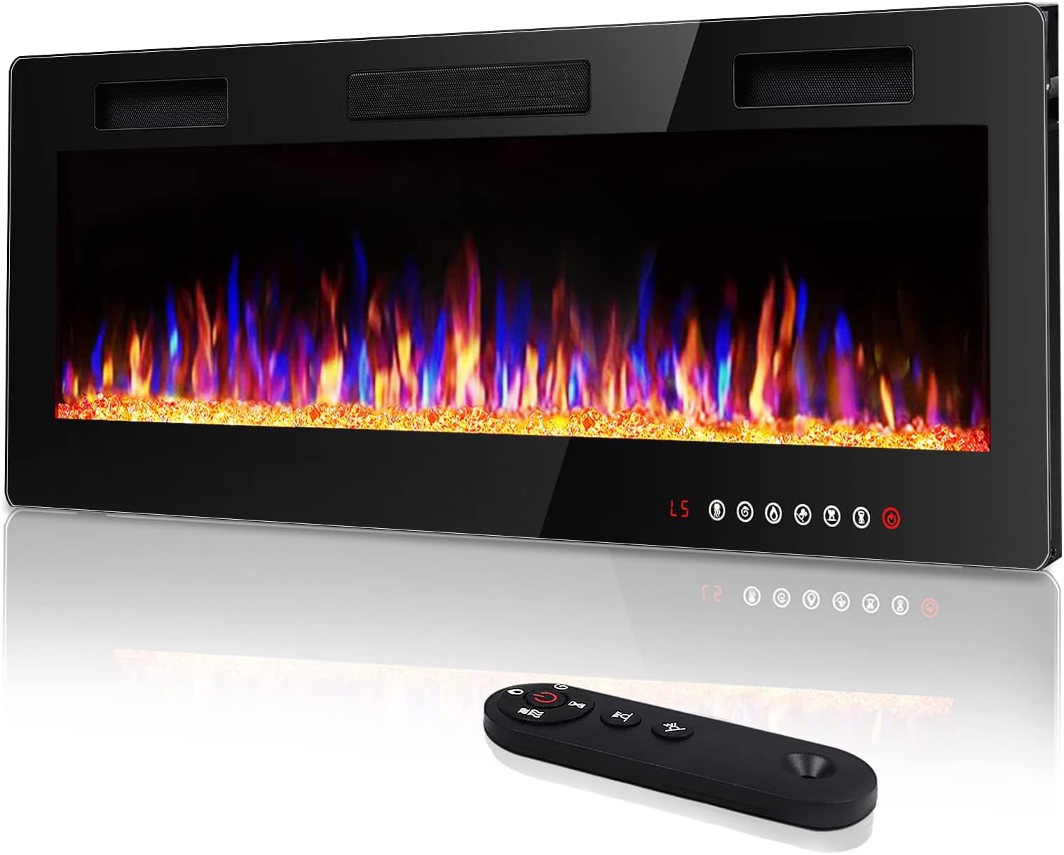 Amazon.com: Tehanld 50 Inch Electric Fireplace in-Wall Recessed and ...