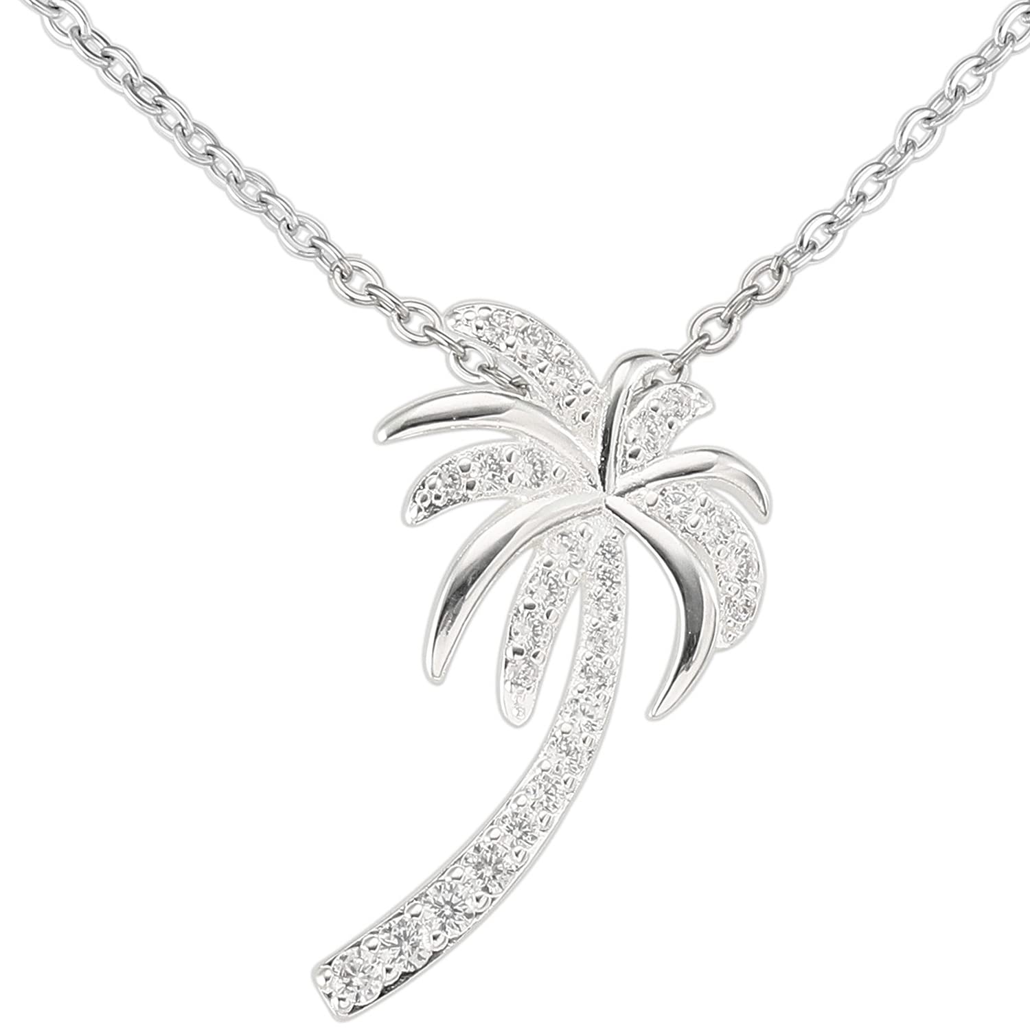 Amazon.com: AHAETH Palm Tree Necklaces Gifts For Women Beachy Palmetto ...