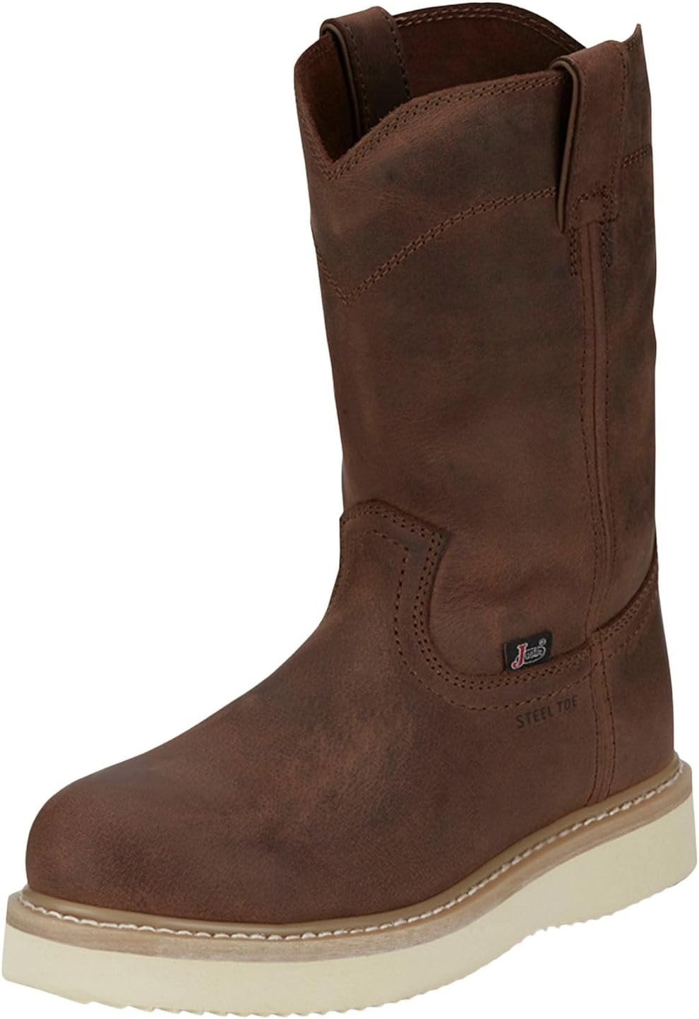 Amazon.com | Justin Men's Pull-On Work Boot Steel Toe - OW4711 7 D(M ...