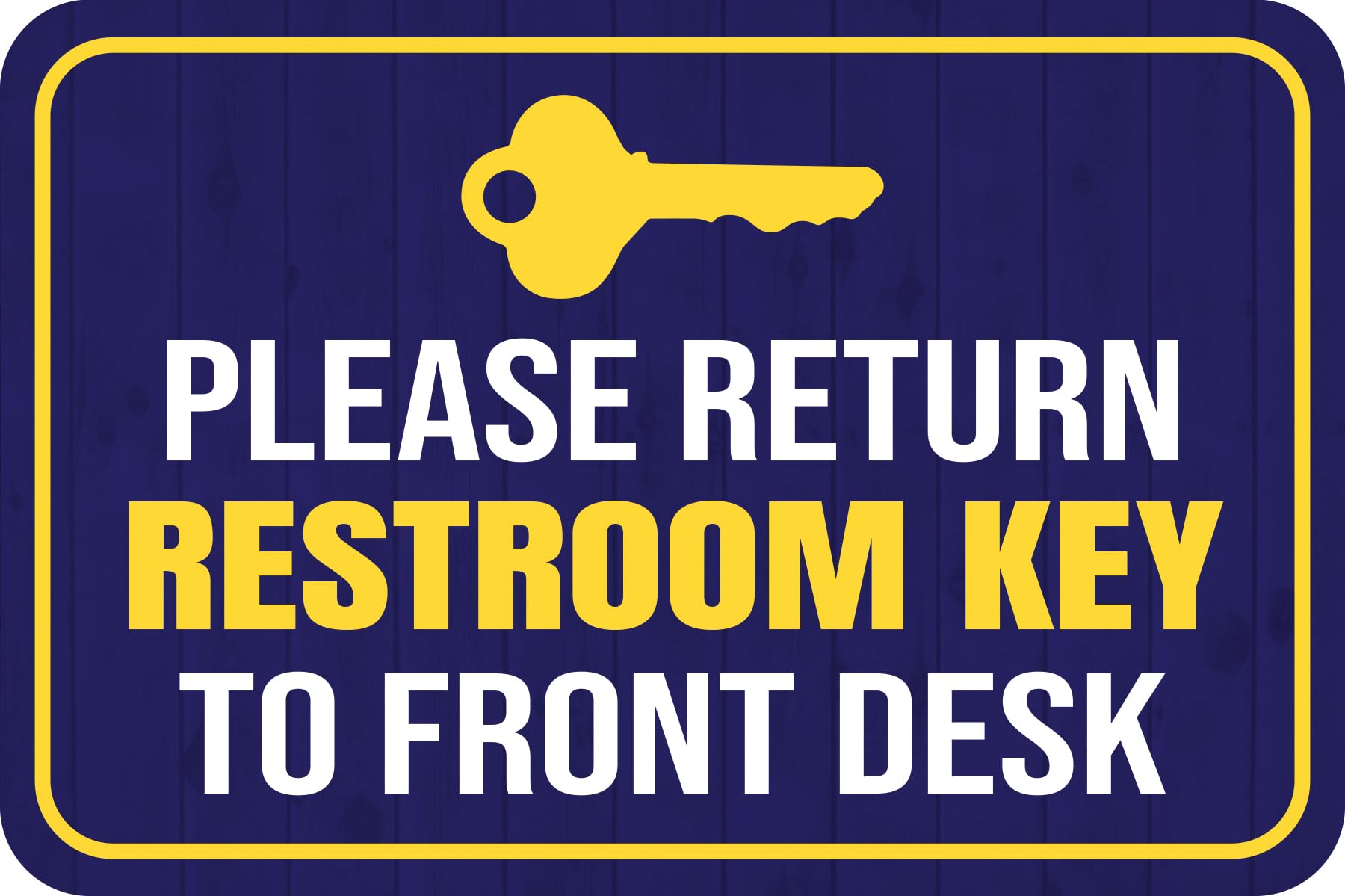 Amazon.com : Classic Framed Plus Please Return Restroom Key To Front ...