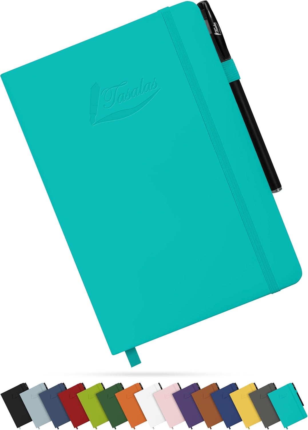 Tasalas A5 Notebook and Pen - 200 Lined Pages Journal Notepad, 80 GSM ...