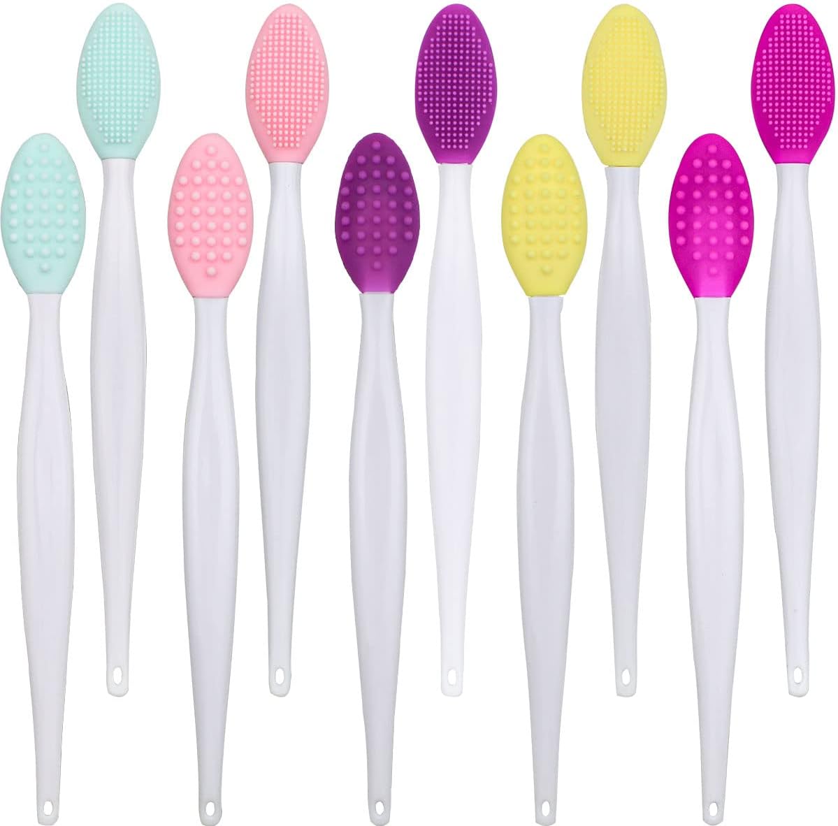 Amazon.com: 10 Pieces Double-Sided Silicone Exfoliating Lip Brush Soft ...