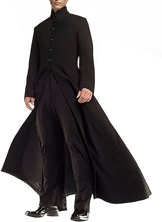 Amazon.com: Neo Jacket Matrix - Gothic Long Trench Coat Men Cotton ...