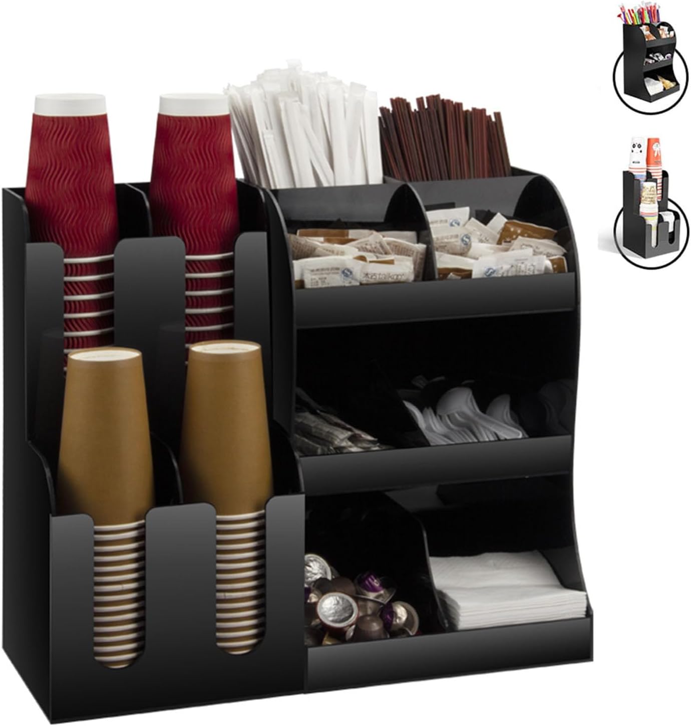 Amazon.com: Wttfc Cup and Lid Organizer, 8 Compartments 4 Post Cup ...