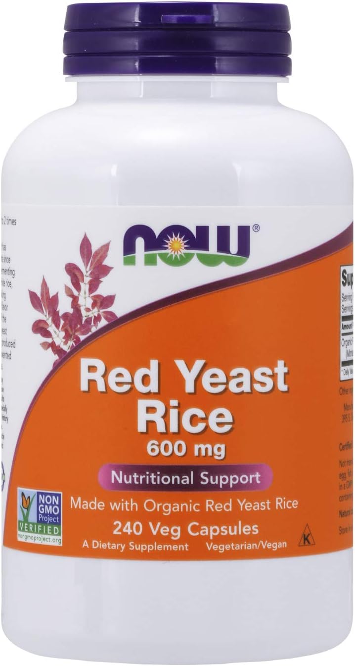 Amazon.com: NOW Supplements, Red Yeast Rice 600 mg, Made with Organic ...