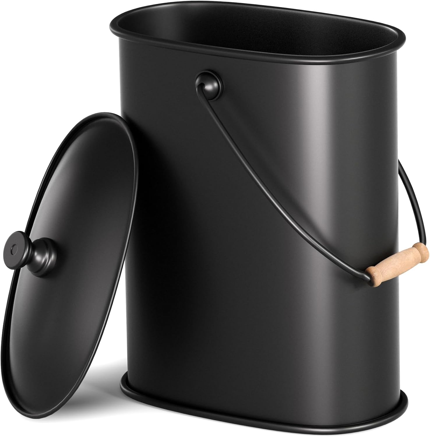 Amagabeli Ash Bucket with Lid Outdoor and Indoor Coal Bucket for ...