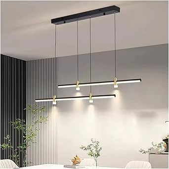 Modern Dining Room Pendant Lights Double Parallel Rods Design Led ...