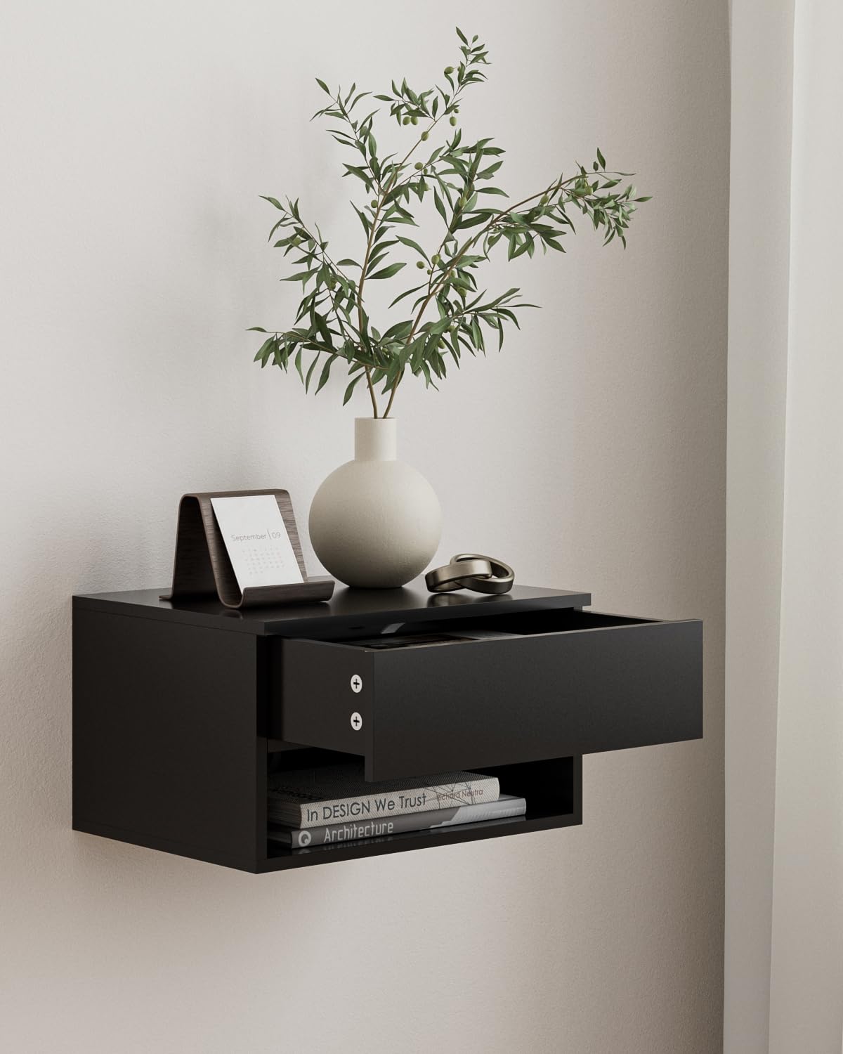 Floating Drawer Aienvey Floating Nightstand, Small Modern Floating ...
