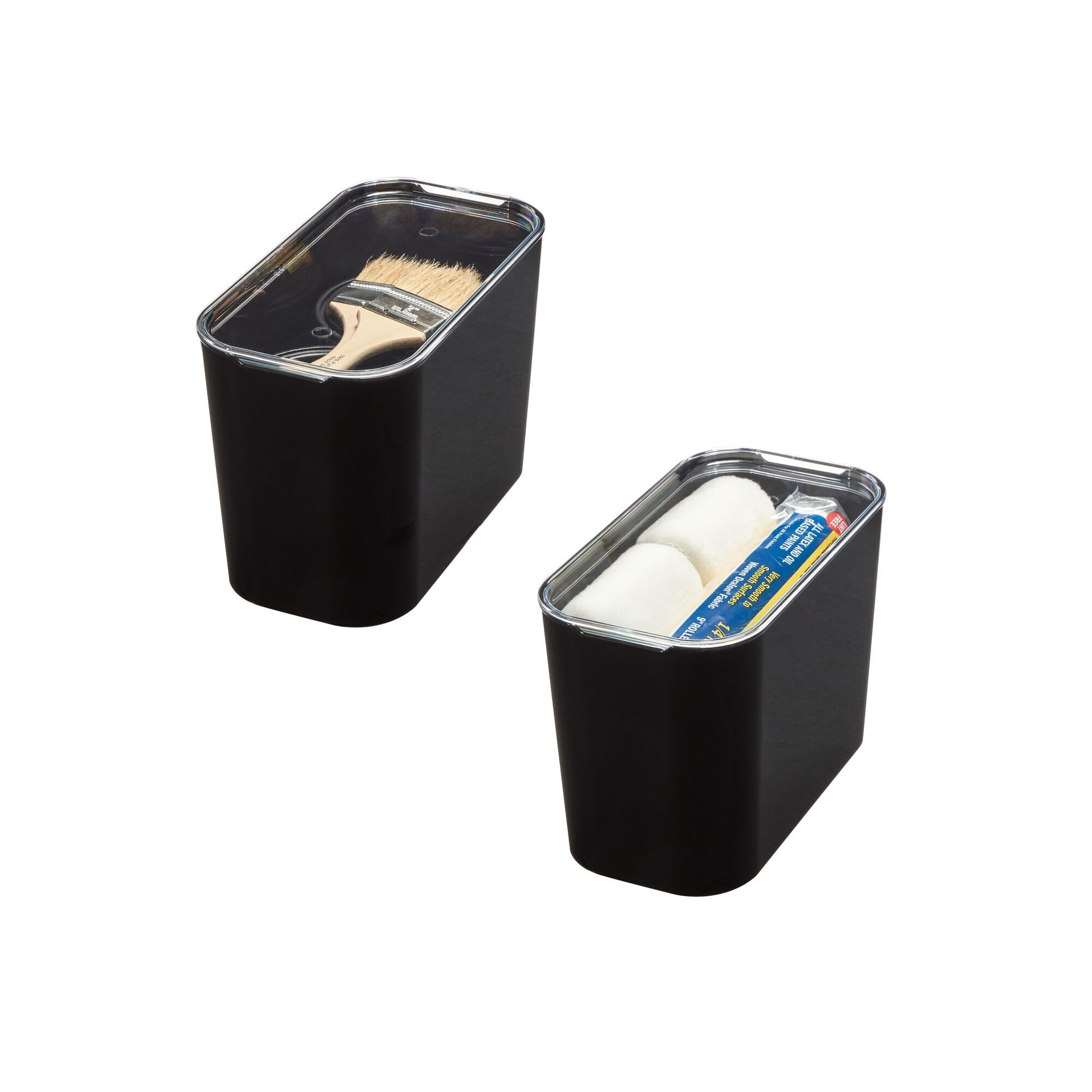 Amazon.com: iDesign Tall Inner Storage Bin with Lid, Set of 2, The ...