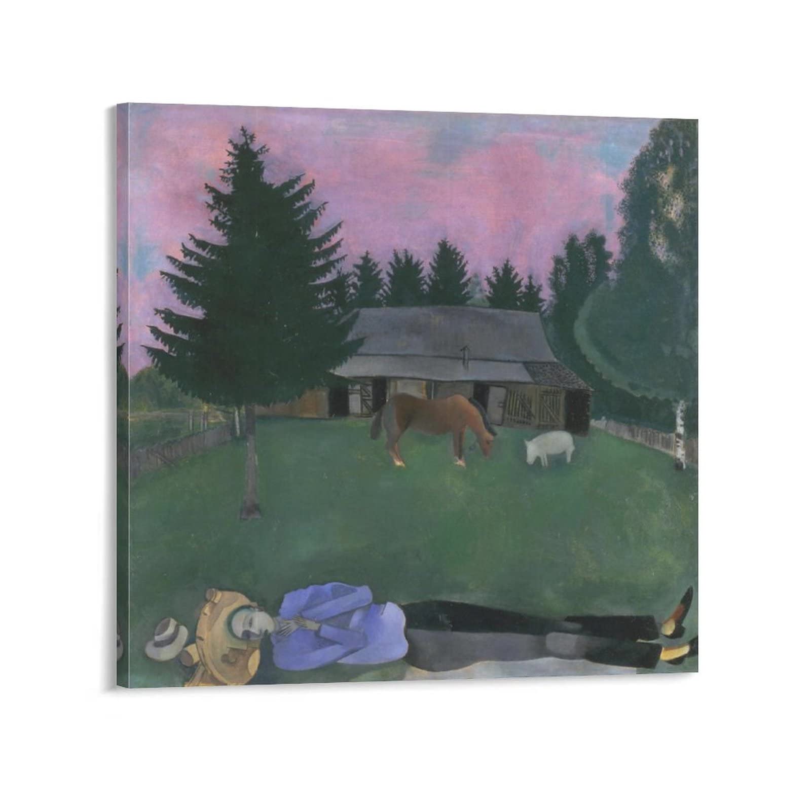 The Poet Reclining Marc Chagall