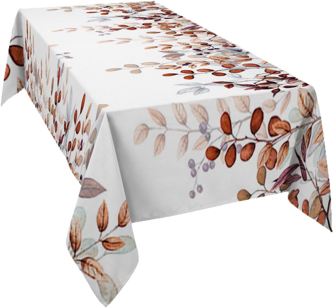 Amazon.com: Rectangle Thanksgiving Tablecloth Waterproof & Stainproof ...