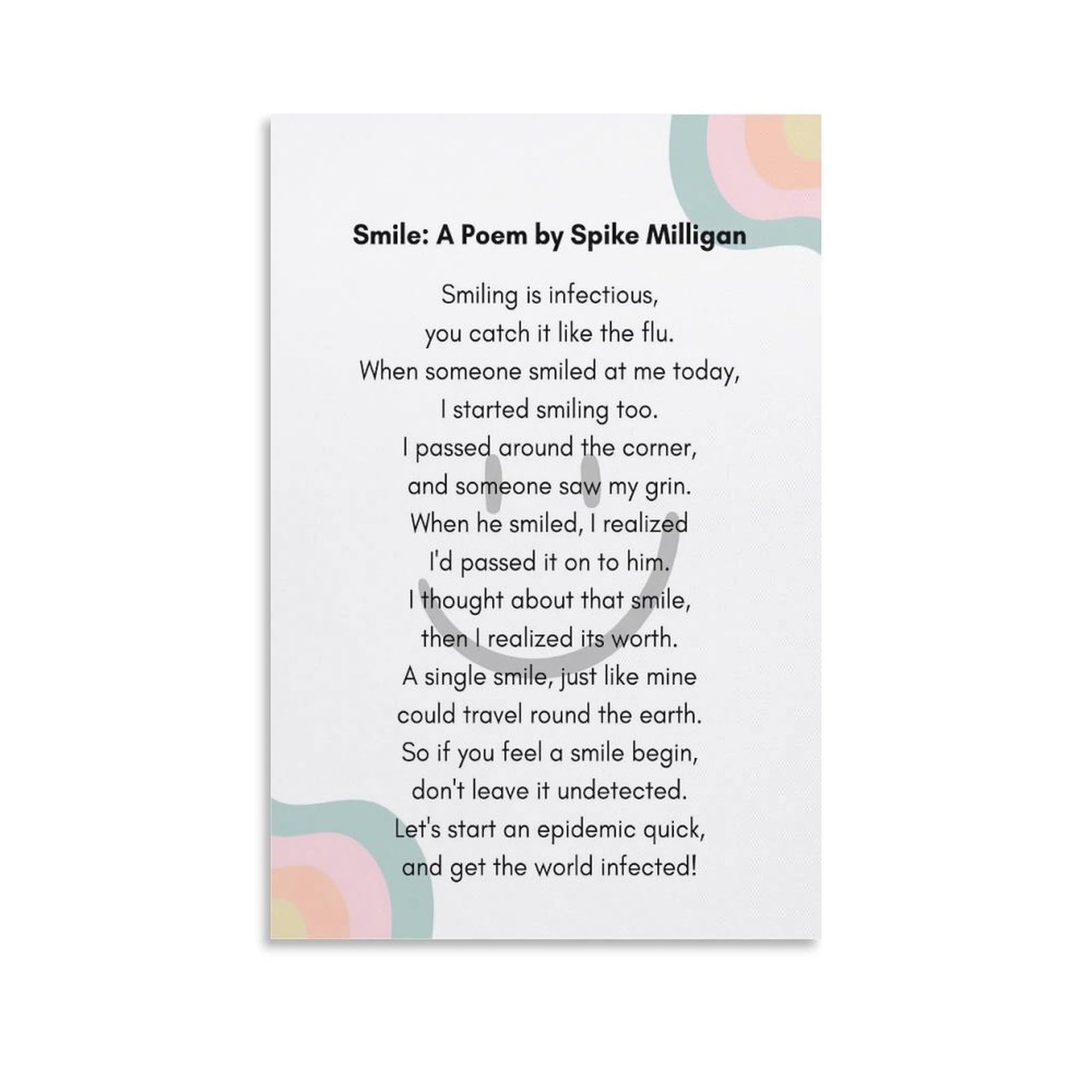 Keep Smiling Poem By Spike Milligan