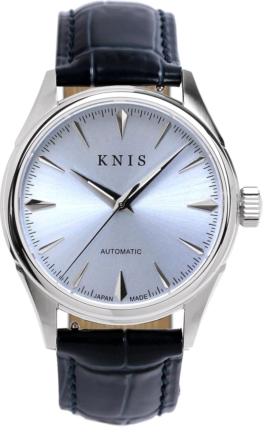 Amazon.co.jp: KNIS ニス 日本製 自動巻き 腕時計 メンズ サファイアガラス 10気圧防水 機械式 アイスブルー ブルーレザー KN001-IBLBLLE : ファッション