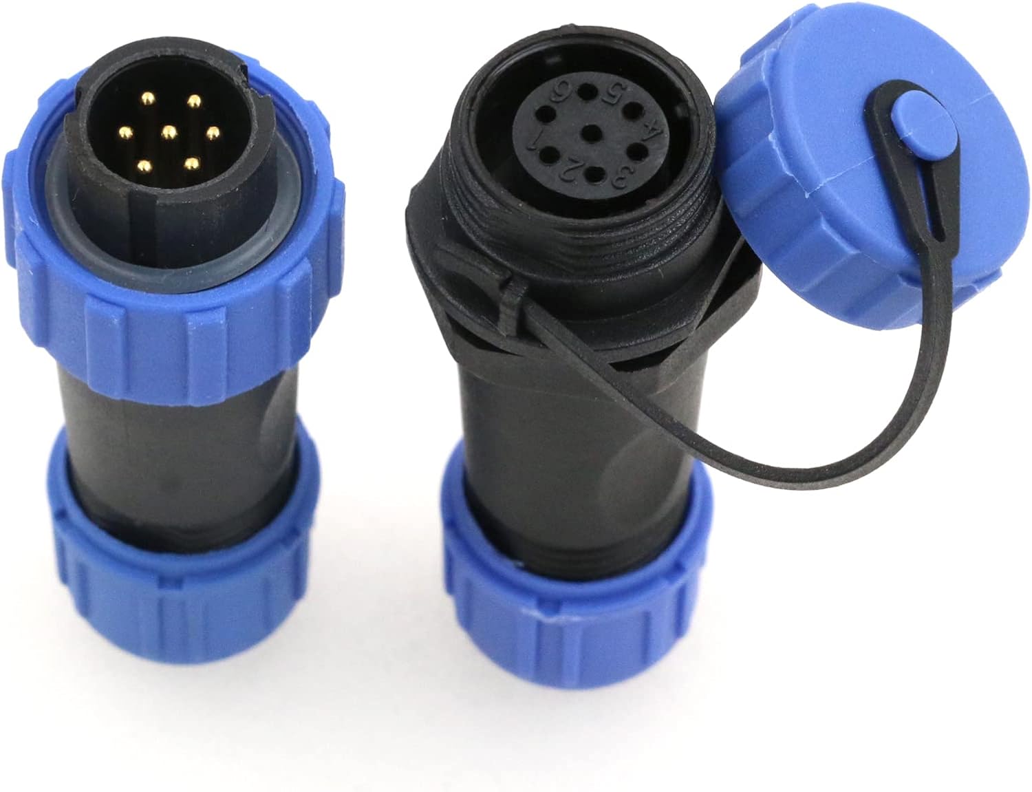 Amazon.com: Eonvic SP13 7 Pin 5A Aviation Waterproof Connectors in Line Cable Power LED ...