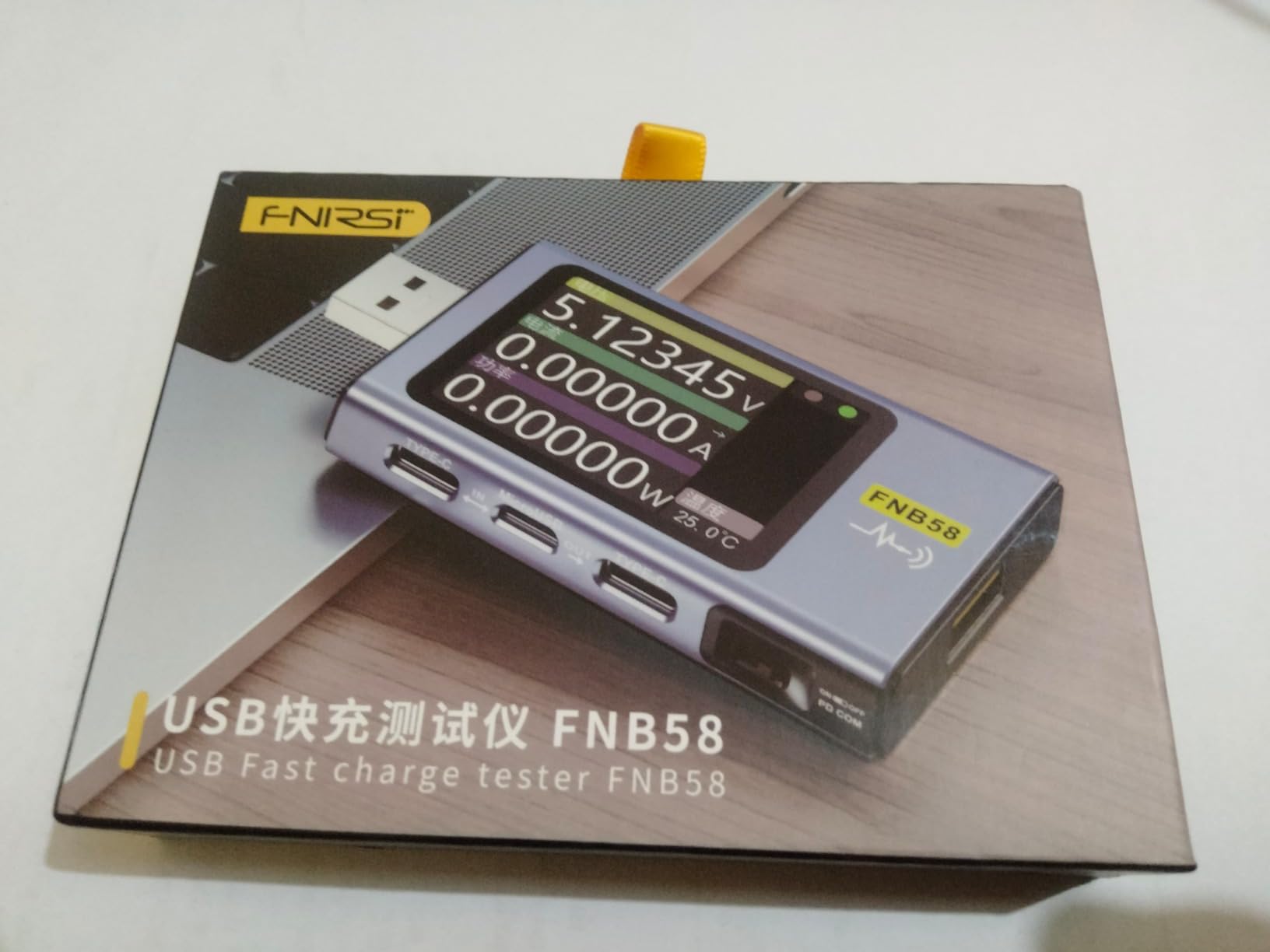 indokinG FNIRSI USB Tester 4-28V 7A LCD USB A&C Voltage Current Power ...