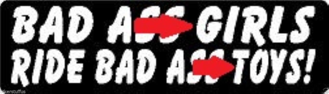 Amazon.com: BIKERSTUFFUS Bad Ass Girls Ride Bad Ass Toys ! Helmet ...