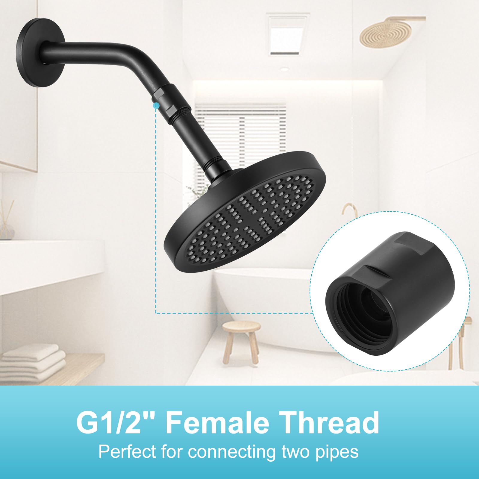 Snapklik.com : Shower Pipe Fitting, Brass Converter Adapter, G1/2 X G1 ...