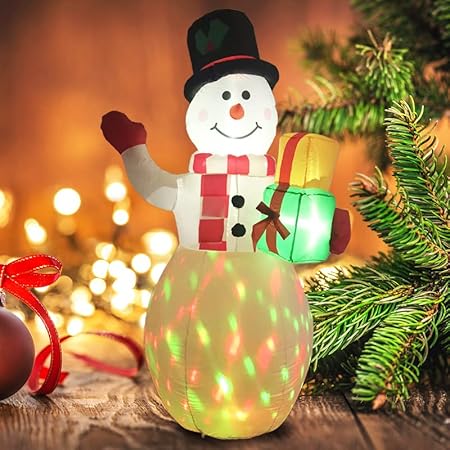 Amazon.com: Inflatable Snowman 5ft Blow Up Yard Decorations Blower ...