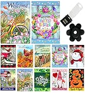 Amazon.com : Seasonal Garden Flags Set of 10 12x18 inch Double Sided ...