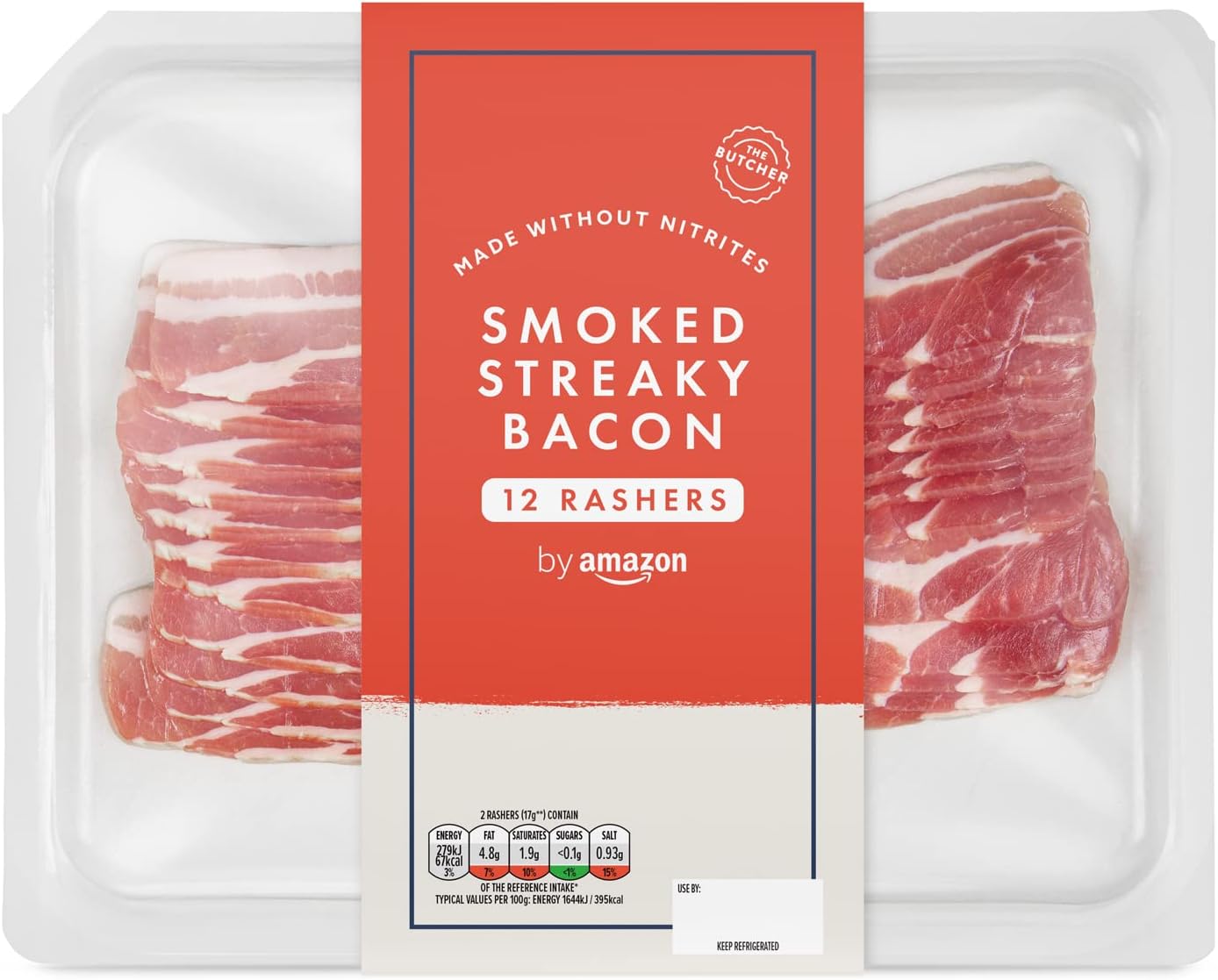 by Amazon 12 Smoked Streaky Bacon Rashers, 300g : Amazon.co.uk: Grocery