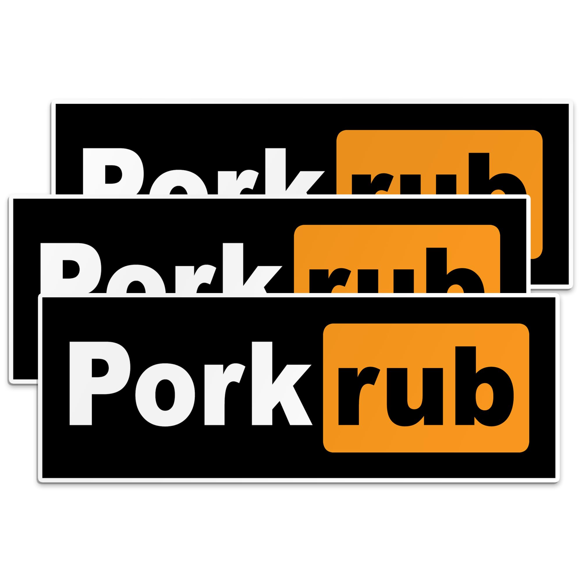 Amazon.com - (3PCS) Pork Rub Sticker BBQ Sticker Hiking Car Truck Van ...