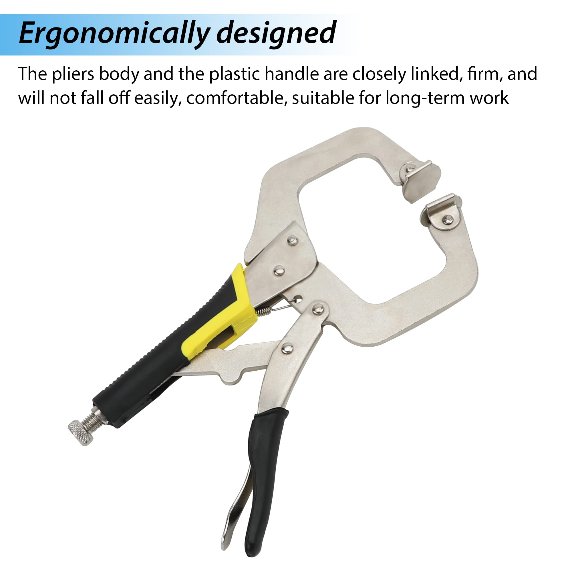 Snapklik.com : Hynade 11 Inch C-Clamps,Heavy Duty Swivel Pad Face Clamp ...