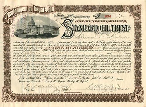 Amazon.com: Standard Oil Trust signed by Lamon V. Harkness, Archbold ...
