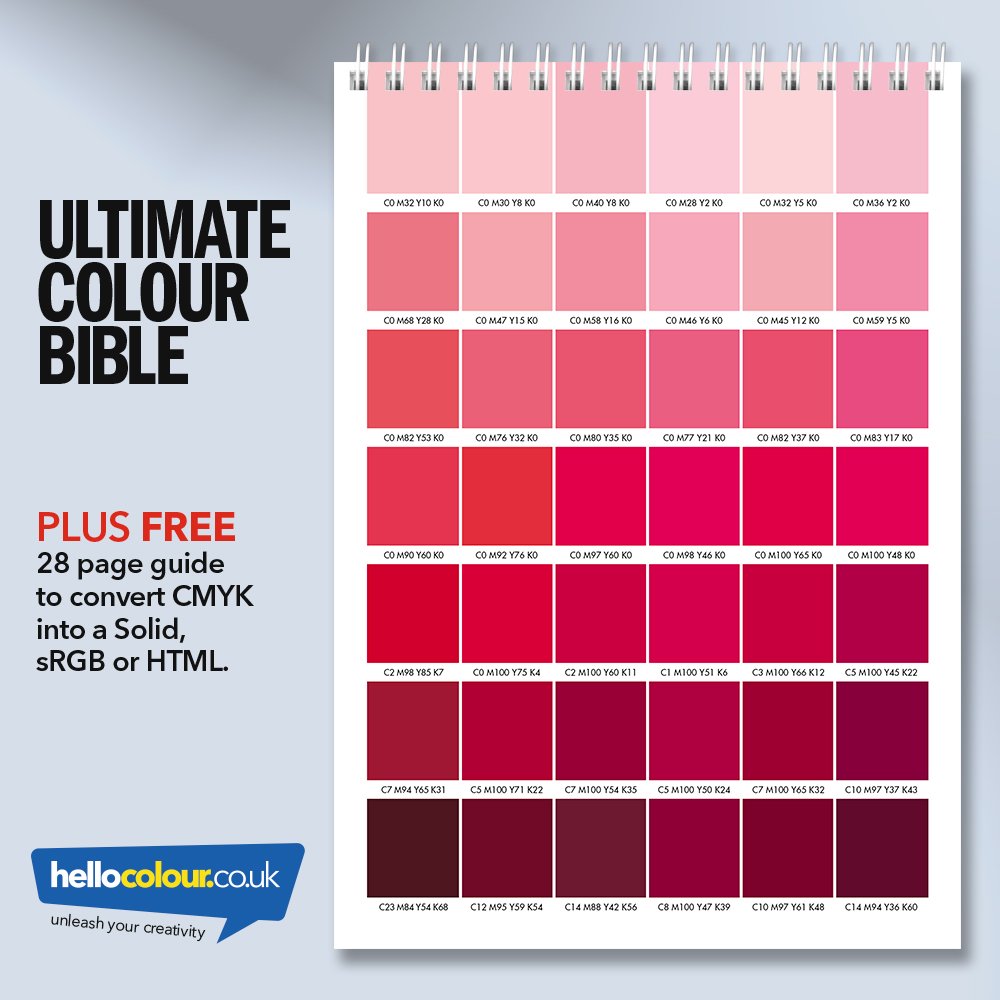 CMYK Colour Swatch Guide Pantone Matching Book for Creative Graphic ...