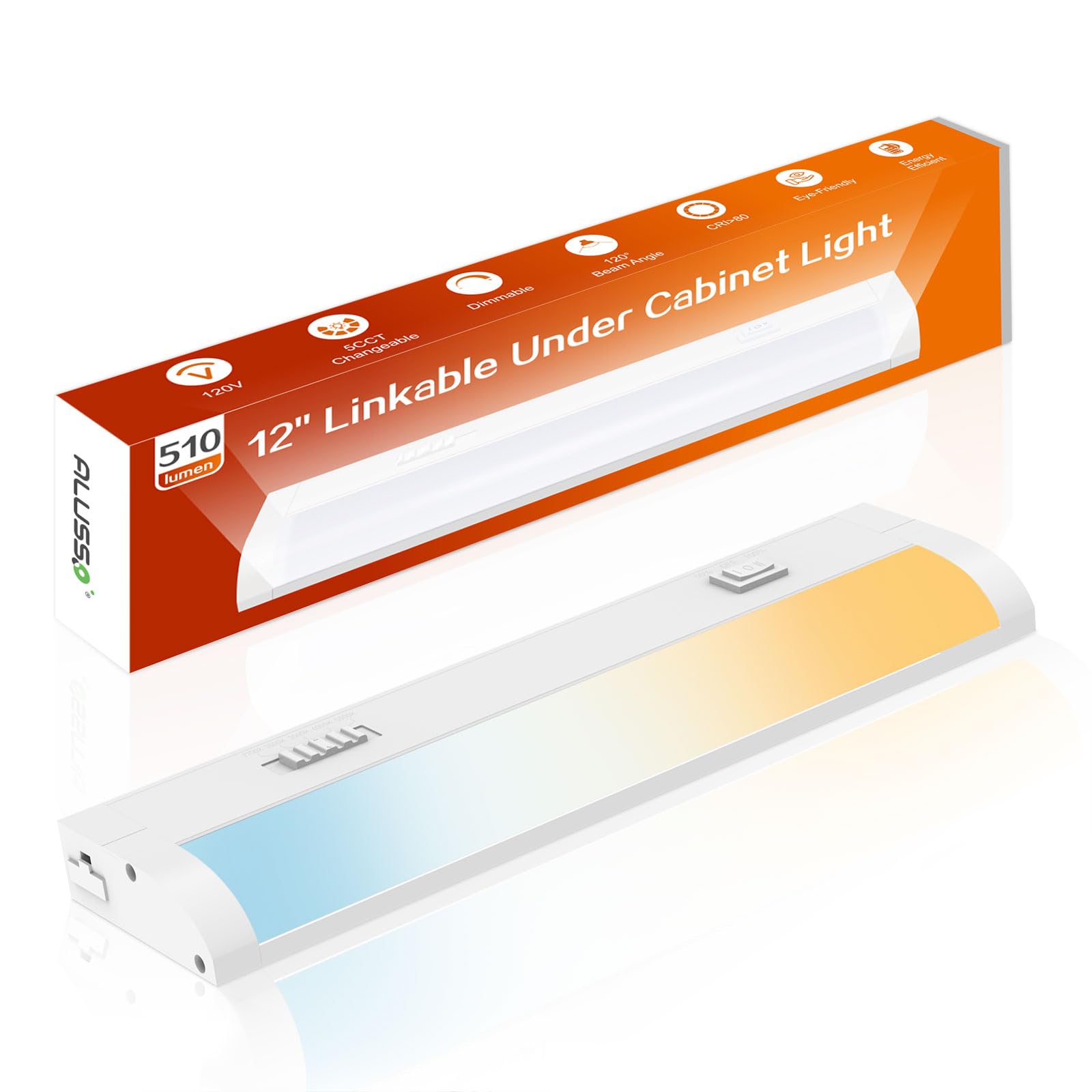 Under Cabinet LED Lights 12 Inch 6W 510LM, 5 Color Temperature 2700K ...