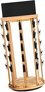 Leefasy Chip Rack Display Stand Snack Organizer with 40 Clips Wooden ...