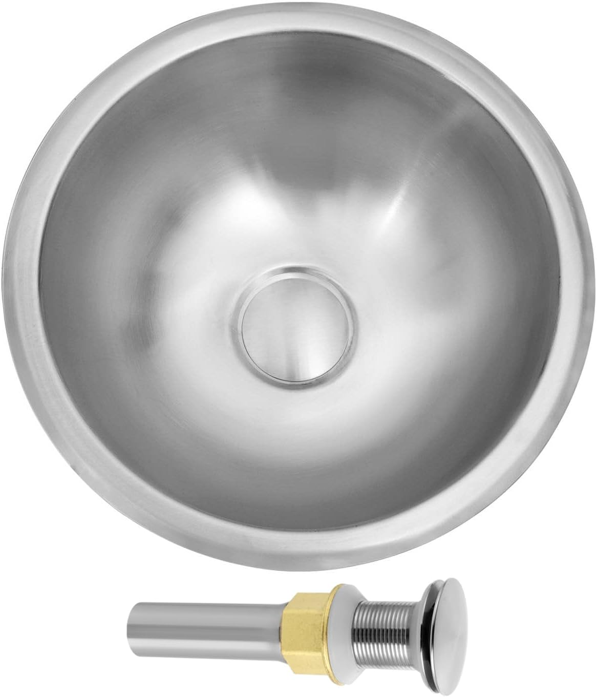 MONSINTA RV 13" Round Bar Sink, Stainless Steel Single Bowl Kitchen ...