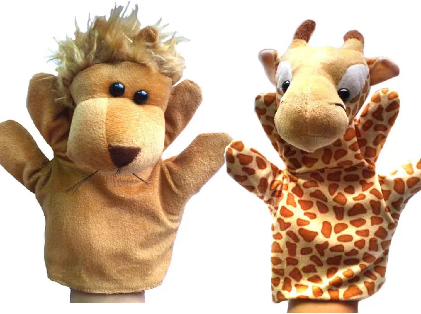 Amzuia 2 Pack Hand Puppets for Kids, Animal Hand Puppets Farm Toys Set ...