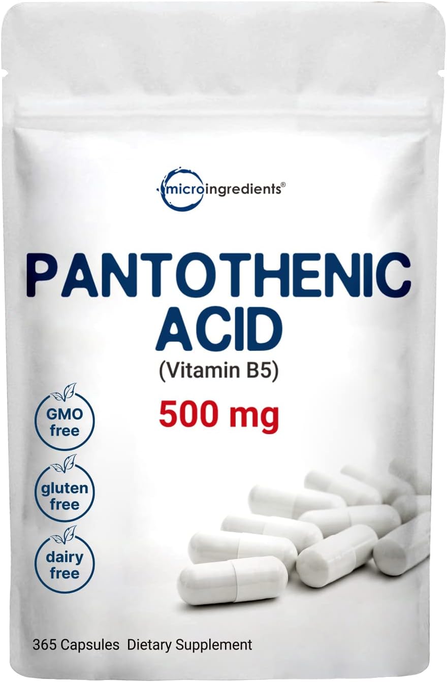 Amazon.com: NOW Foods Supplements, Pantothenic Acid (Vitamin B-5) 500 ...