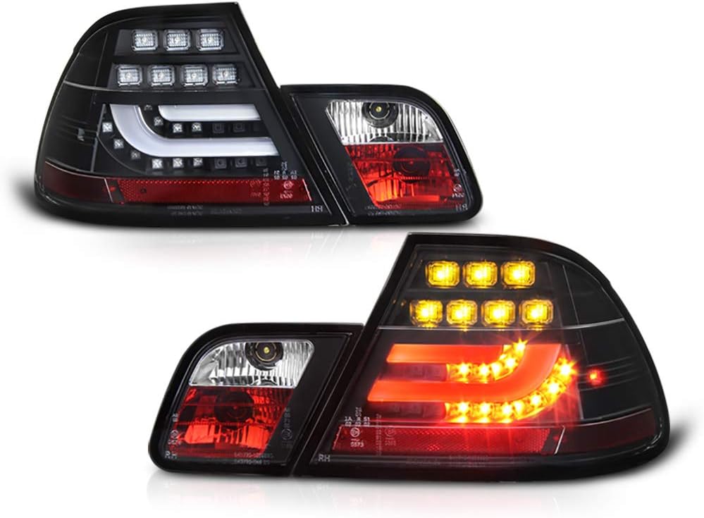 Amazon.com: VIPMOTOZ Black Bezel Premium OLED Neon Tube LED Tail Light ...
