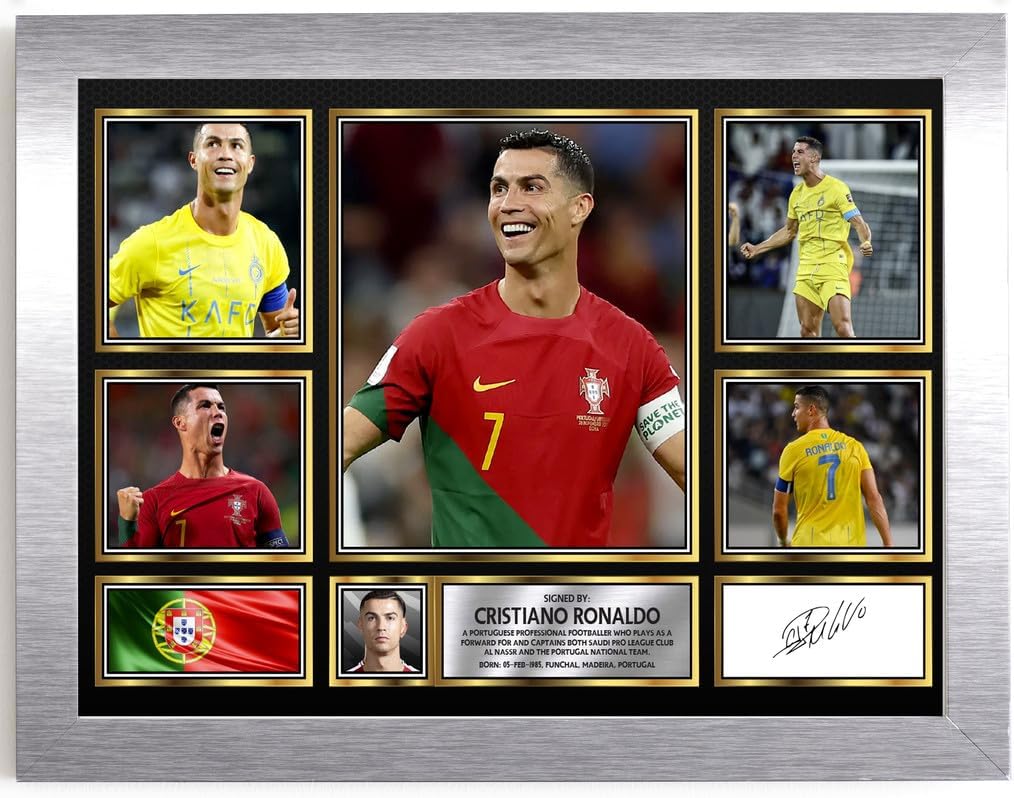 Cristiano Ronaldo Signed Autograph Photograph Display - Perfect for ...