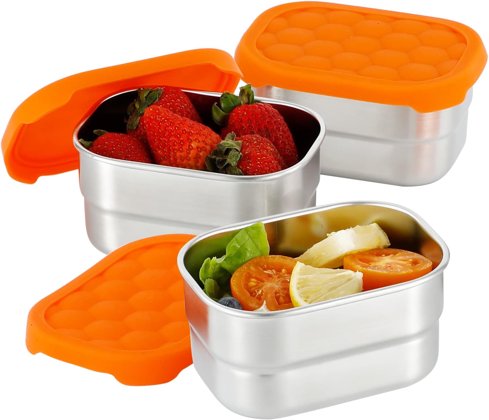 Amazon.com: LUNA HOME GOODS Stainless Steel Snack and Food Containers ...