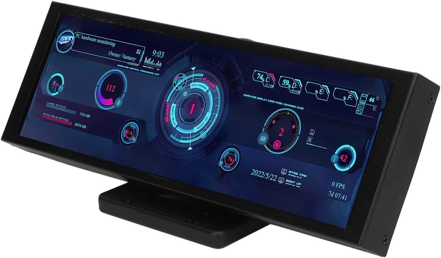 Computer Temp Monitor, 7.9 Inch PC CPU Data Monitor, Monitor Computer ...