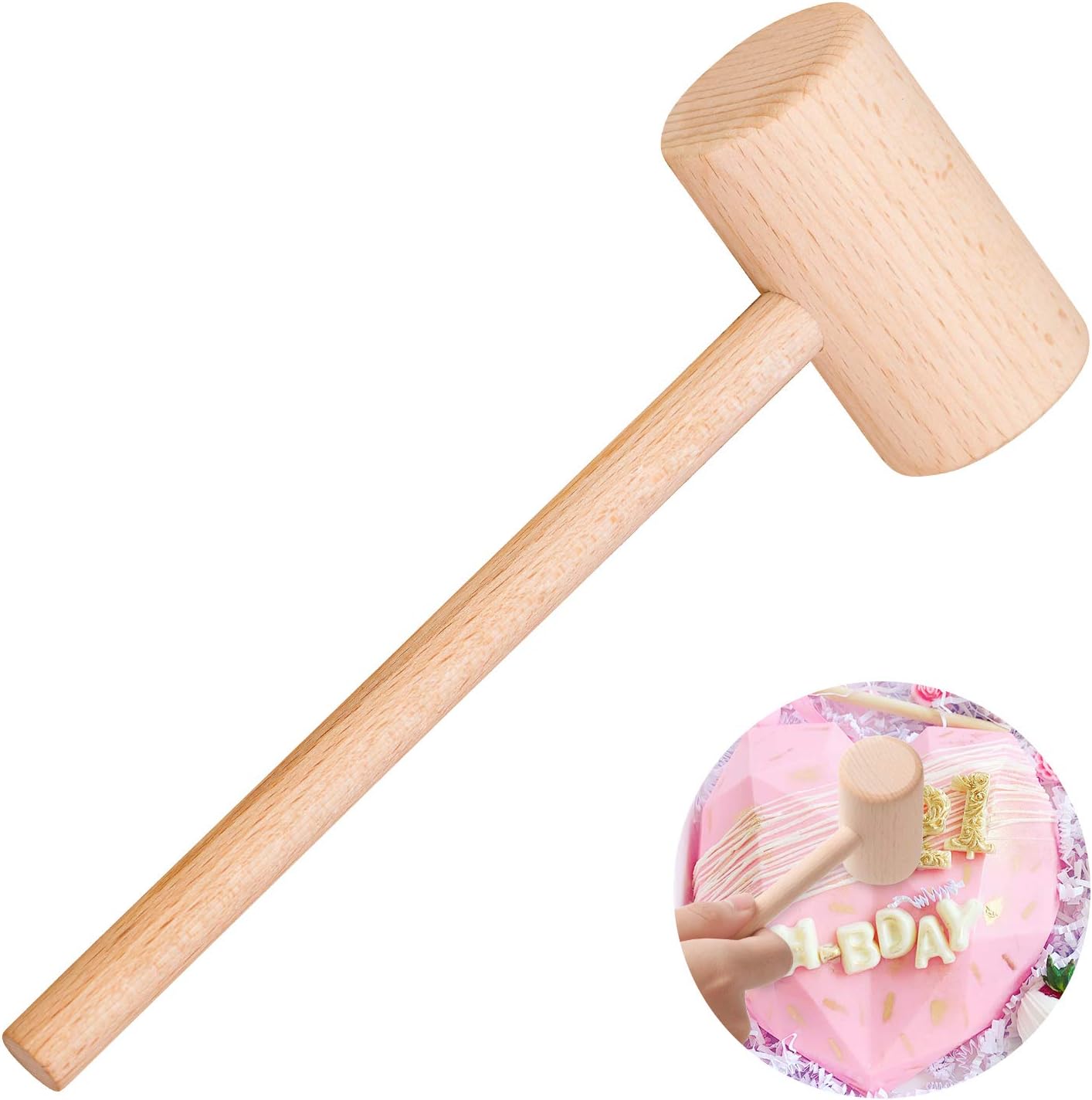 Amazon.com: ZAUGONTW Wooden Crab Mallet for Chocolate, Mini Wooden ...
