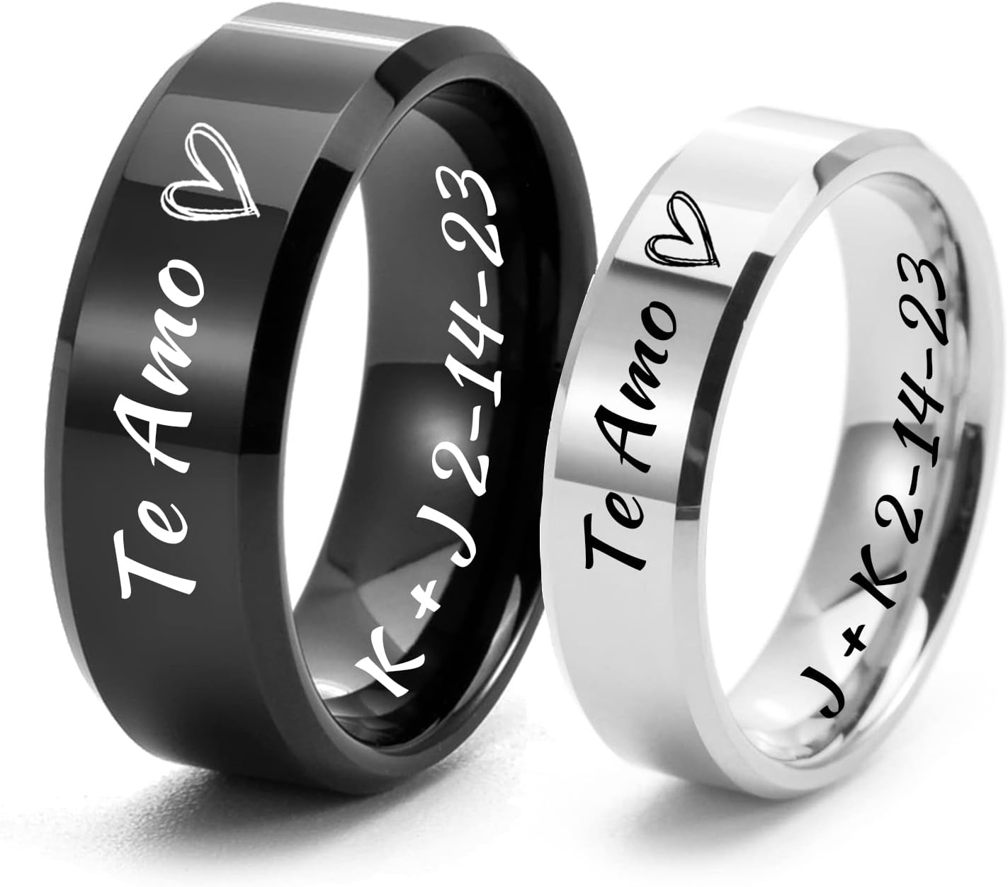 Tungsten Couple Rings