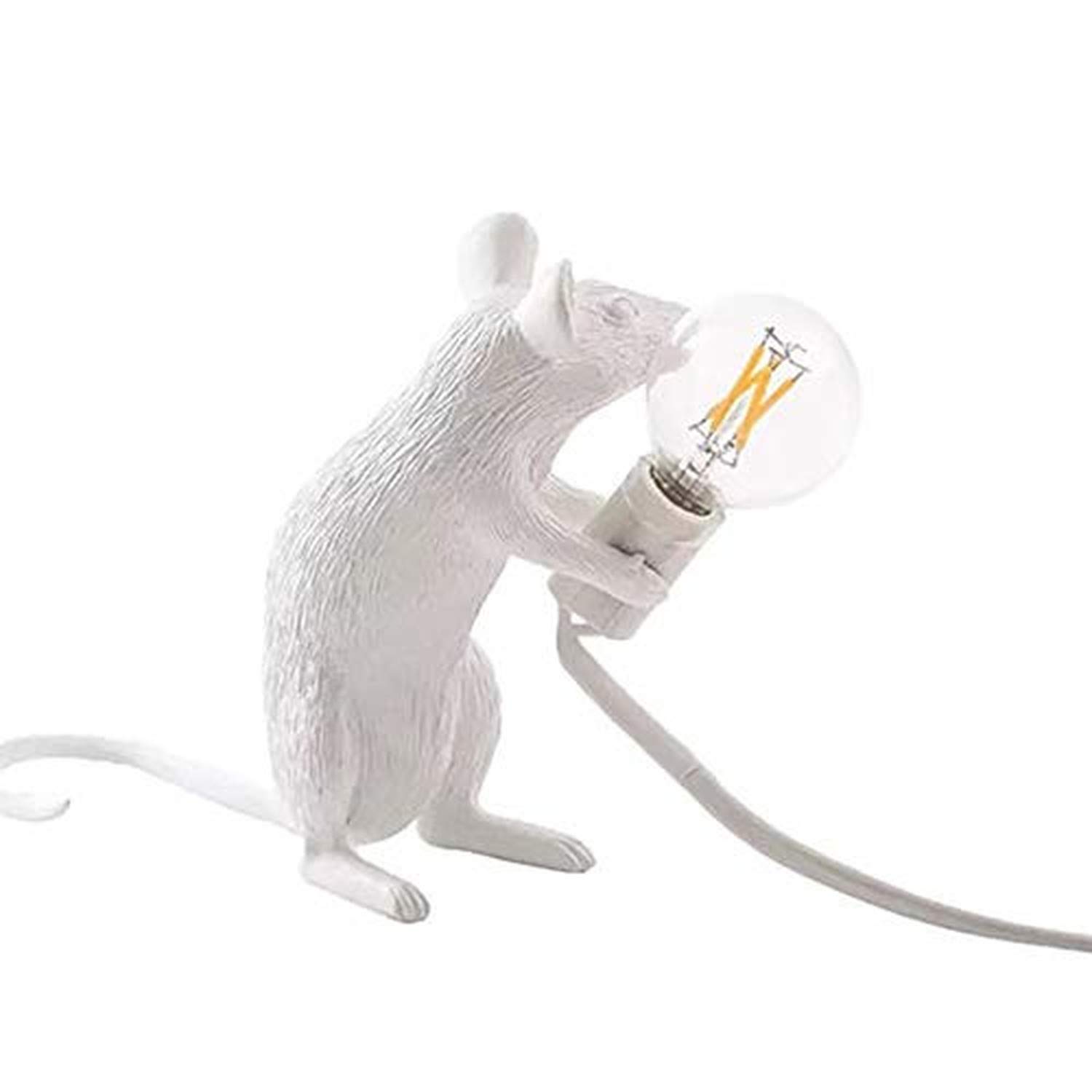 Amazon.com: ausuky Retro Rat Table Lamp Mouse Desk Light Bedside Resin ...