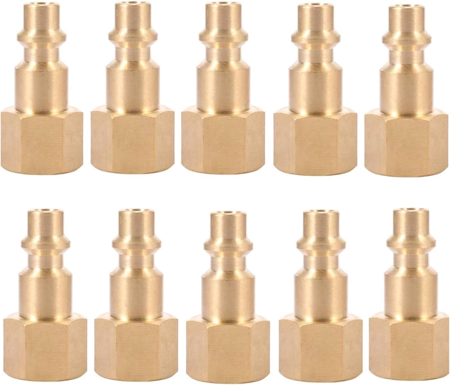 10 Pcs Air Compressor Fitting 1/4Inch Quick-Connect Air Hose Fitting ...